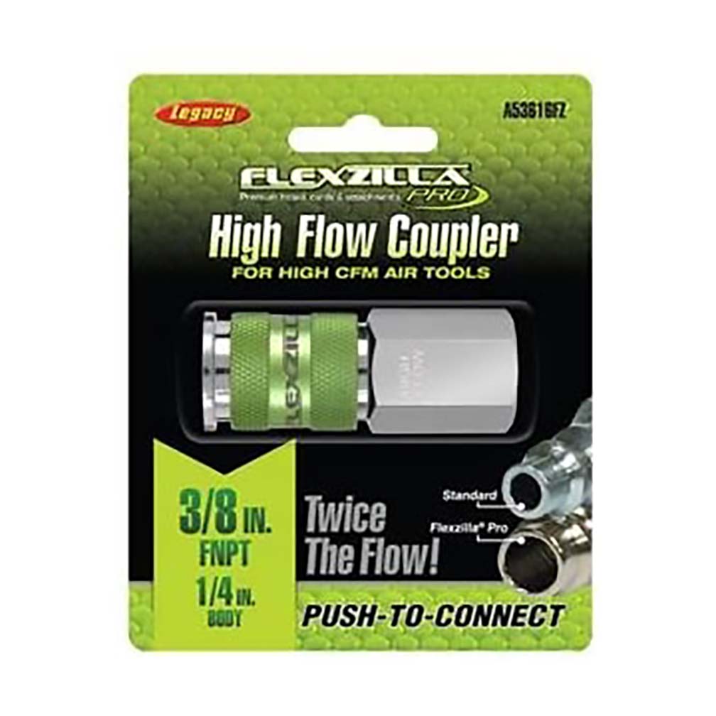 Flexzilla Pro High Flow Coupler 3/8" FNPT 1/4" Body – bigcarstereo